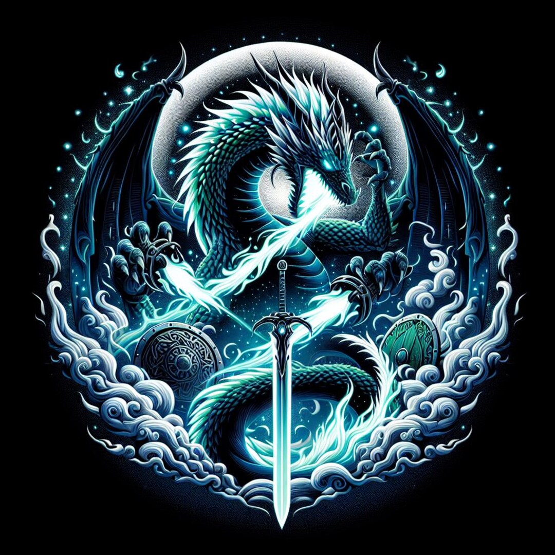 Glow in the Dark Prints | Dragons Collection | 4 Unique Designs in 5 ...