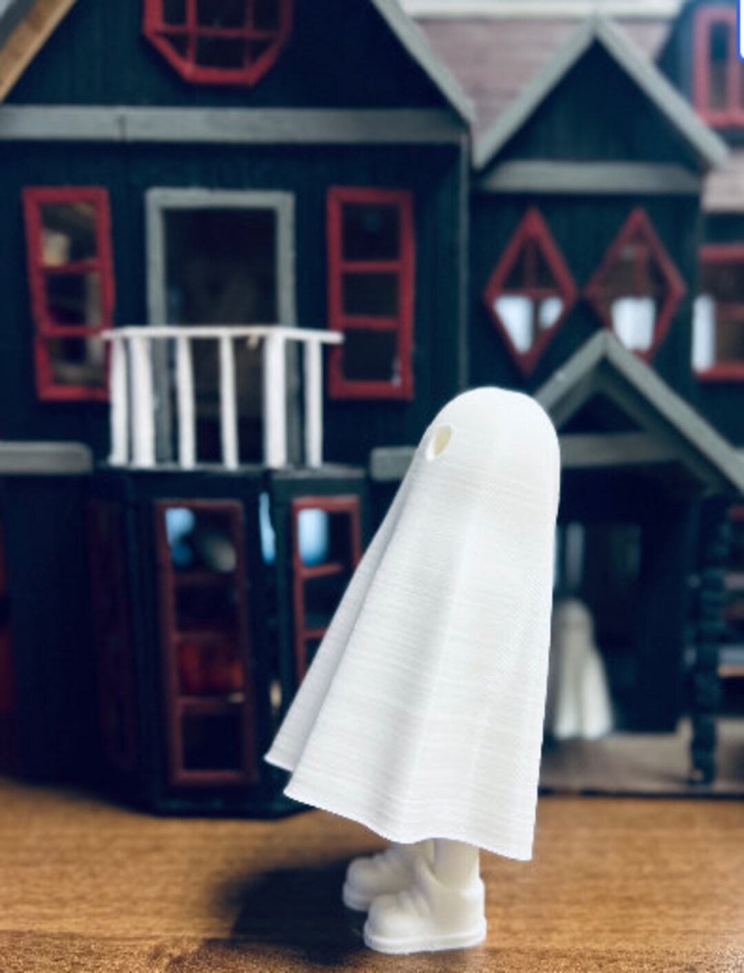 3D Printed Standing Ghost With Hidden Feet Santa Ghost Spooky Home ...