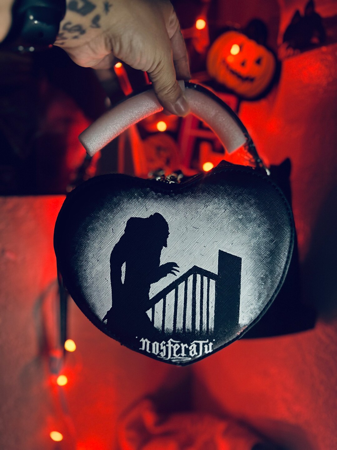 Nosferatu Inspired Custom Painted Purse Goth Bag Horror - Etsy
