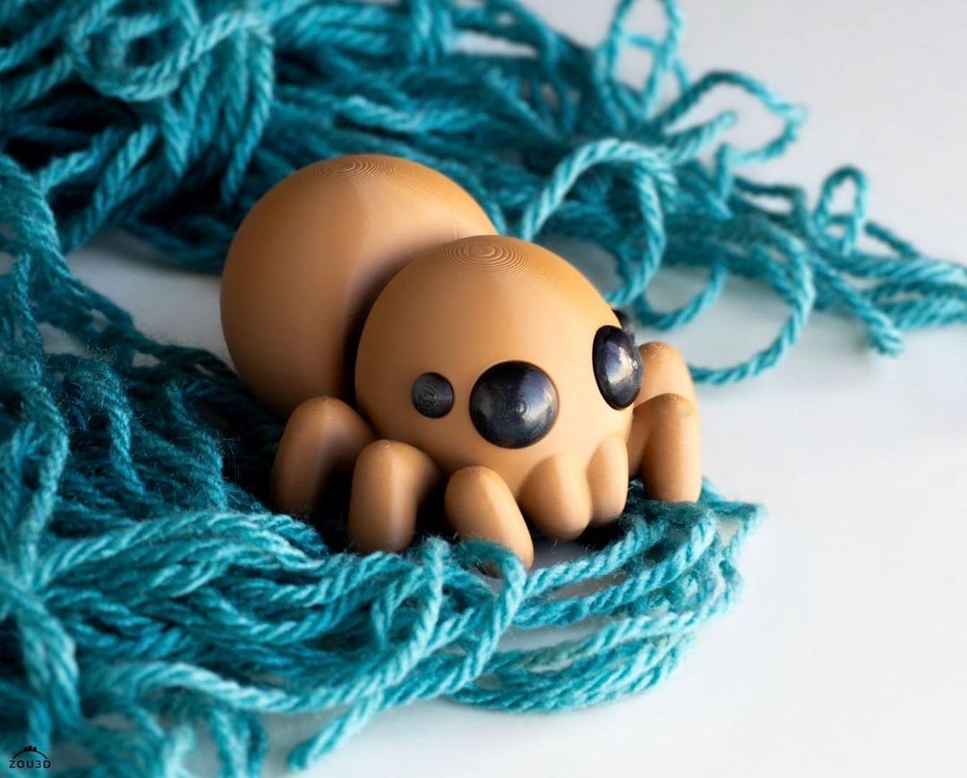 3D Printed Moveable Spider Halloween Key Chain Spooky Gift Spider Decor ...