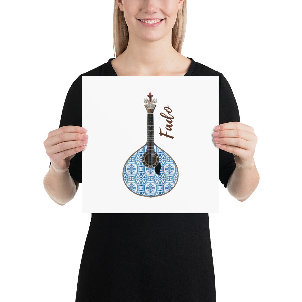 Portuguese Fado Guitar Poster Music Poster Azulejo Physical - Etsy