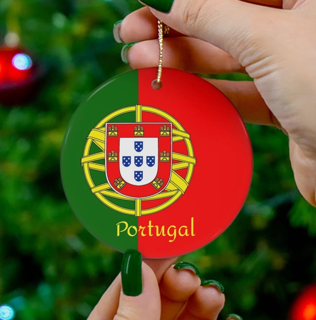 Portugal Flag Christmas Ornament, Portuguese Christmas Gift Decoration ...