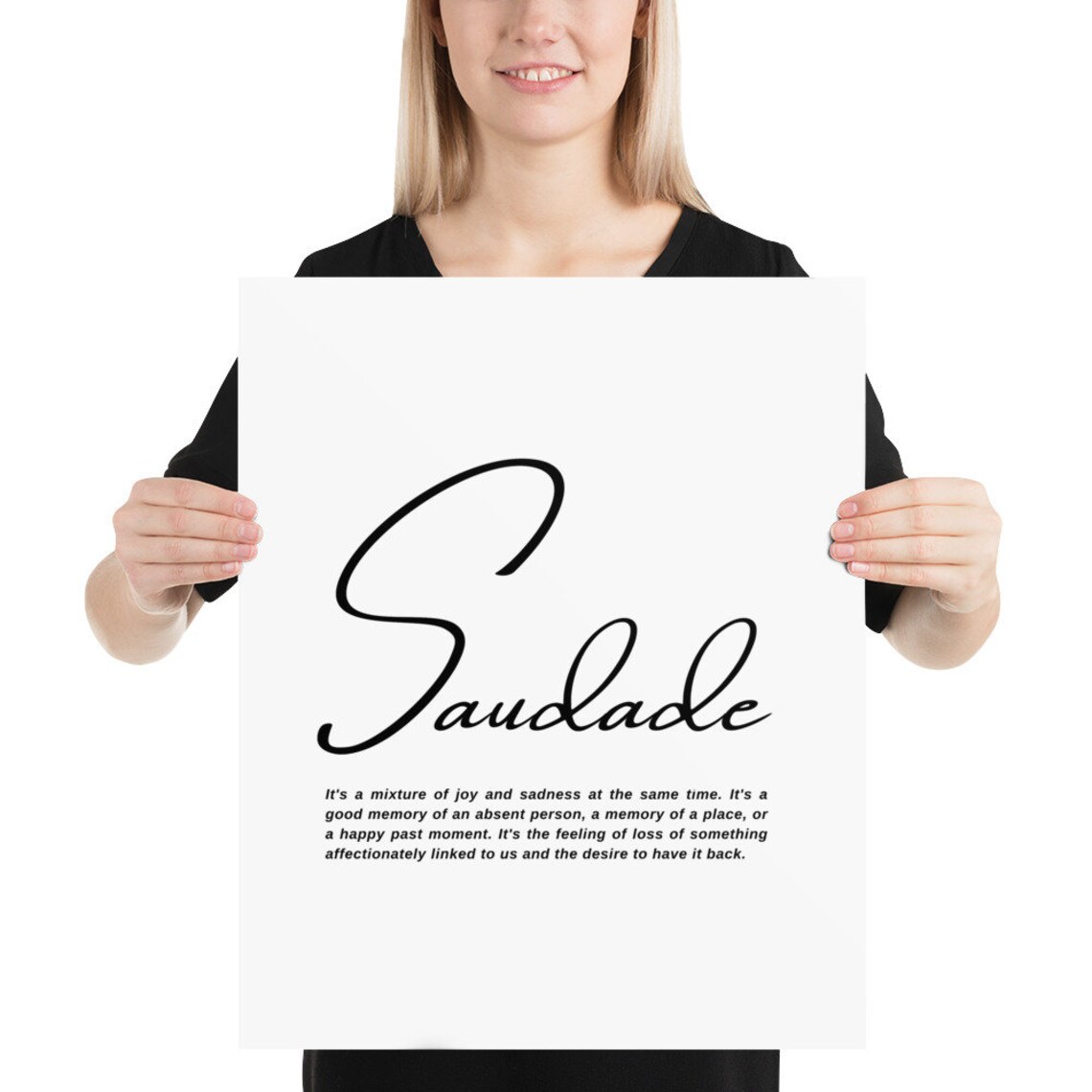 Portuguese Word Art, Saudade Definition Poster, Physical Print, Modern ...