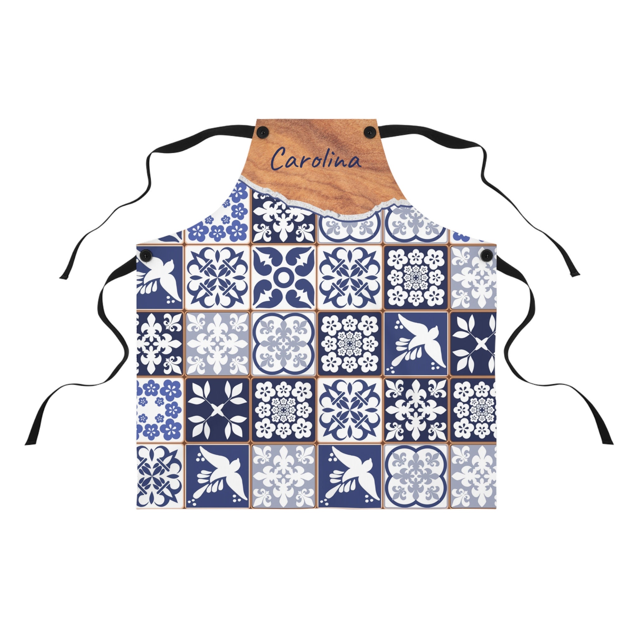 Custom Portugal Tile Apron, Cooking Gift, Mediterranean Tile ...