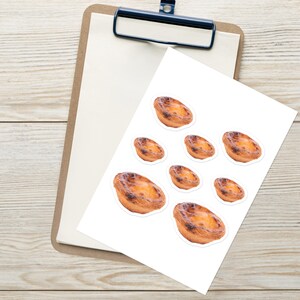 Pastel De Nata Stickers Portuguese Egg Custard Tart Photo Portugal ...