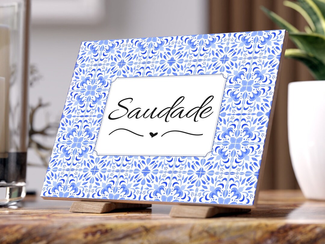 Portugal Saudade Tile Sign, Personalized Tiles, Portuguese Couple Gift ...