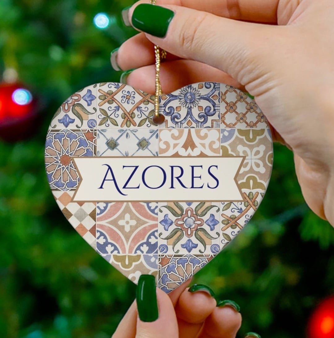 Portugal Azores Ornament, Custom Portuguese Family Gift, Mediterranean ...