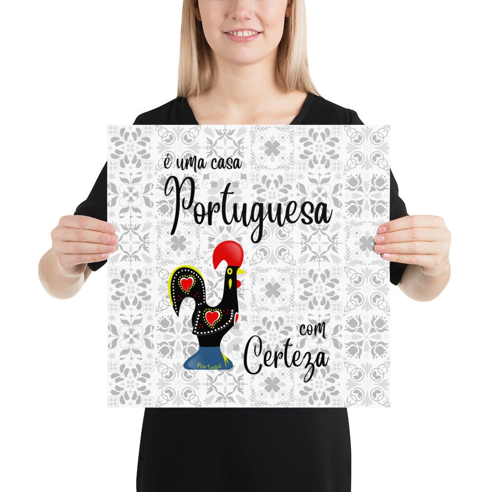 Portuguese Rooster Poster, Portugal Tile Wall Art, Home Decor ...