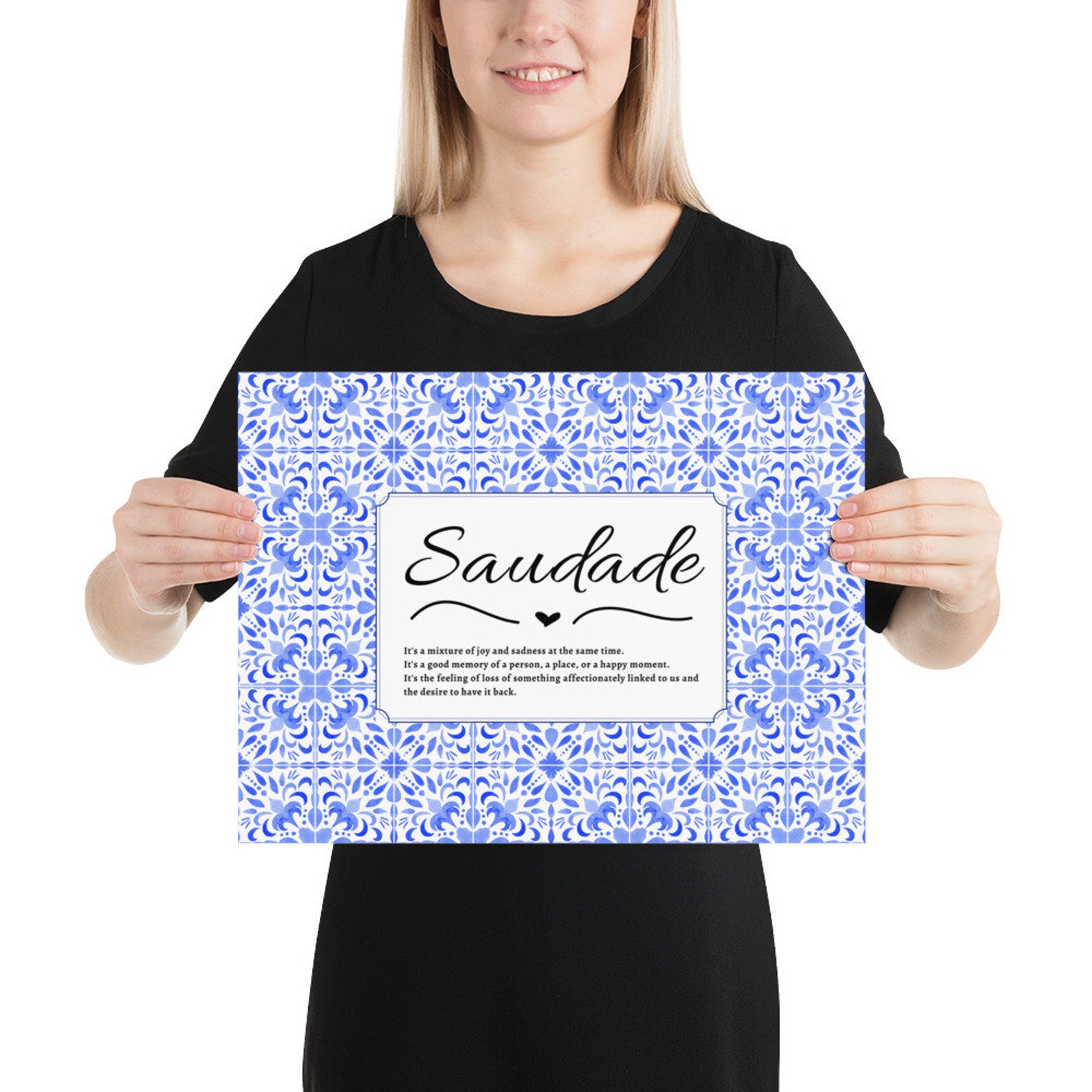 Saudade, Portugal Wall Art, Portuguese Tile Poster, Physical Print ...