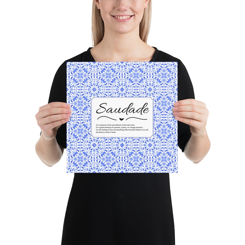 Saudade, Portugal Wall Art, Portuguese Tile Poster, Physical Print ...