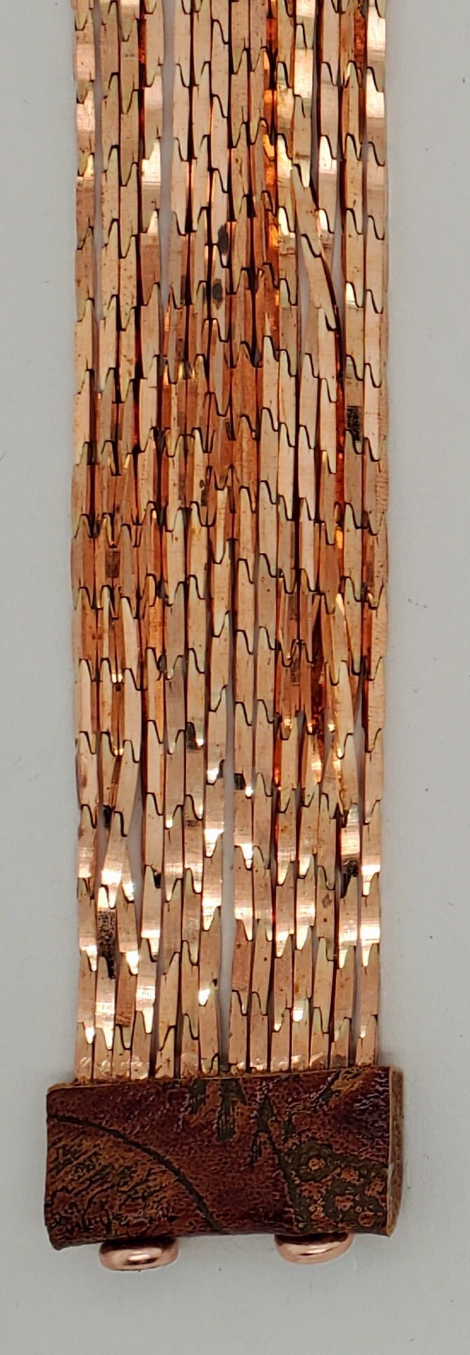 Super Shiny Copper Snake Chain Bracelet Cuff Style With 14 - Etsy