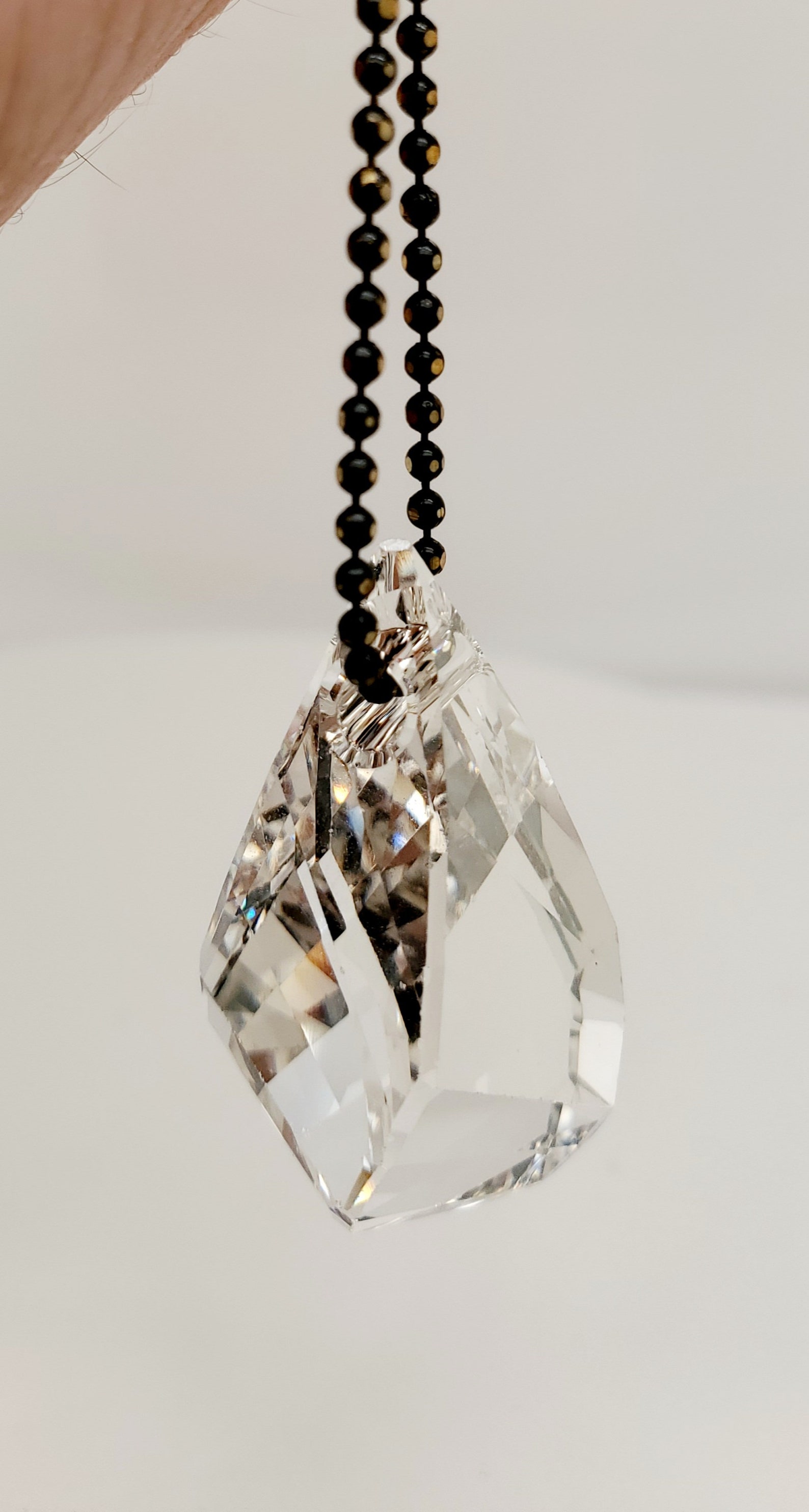 Clear Helix Crystal Pendant Large Swarovski Crystal Dangles - Etsy