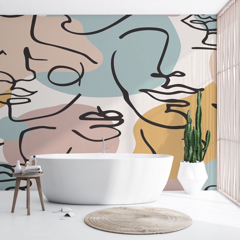 Abstract Line Wallpaper - Etsy