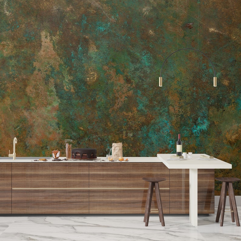 Rustic Texture Wallpaper Mural - Abstract Peel and Stick Wallpaper for ...