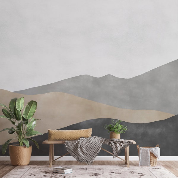 Mountain Mural Wallpaper - Etsy