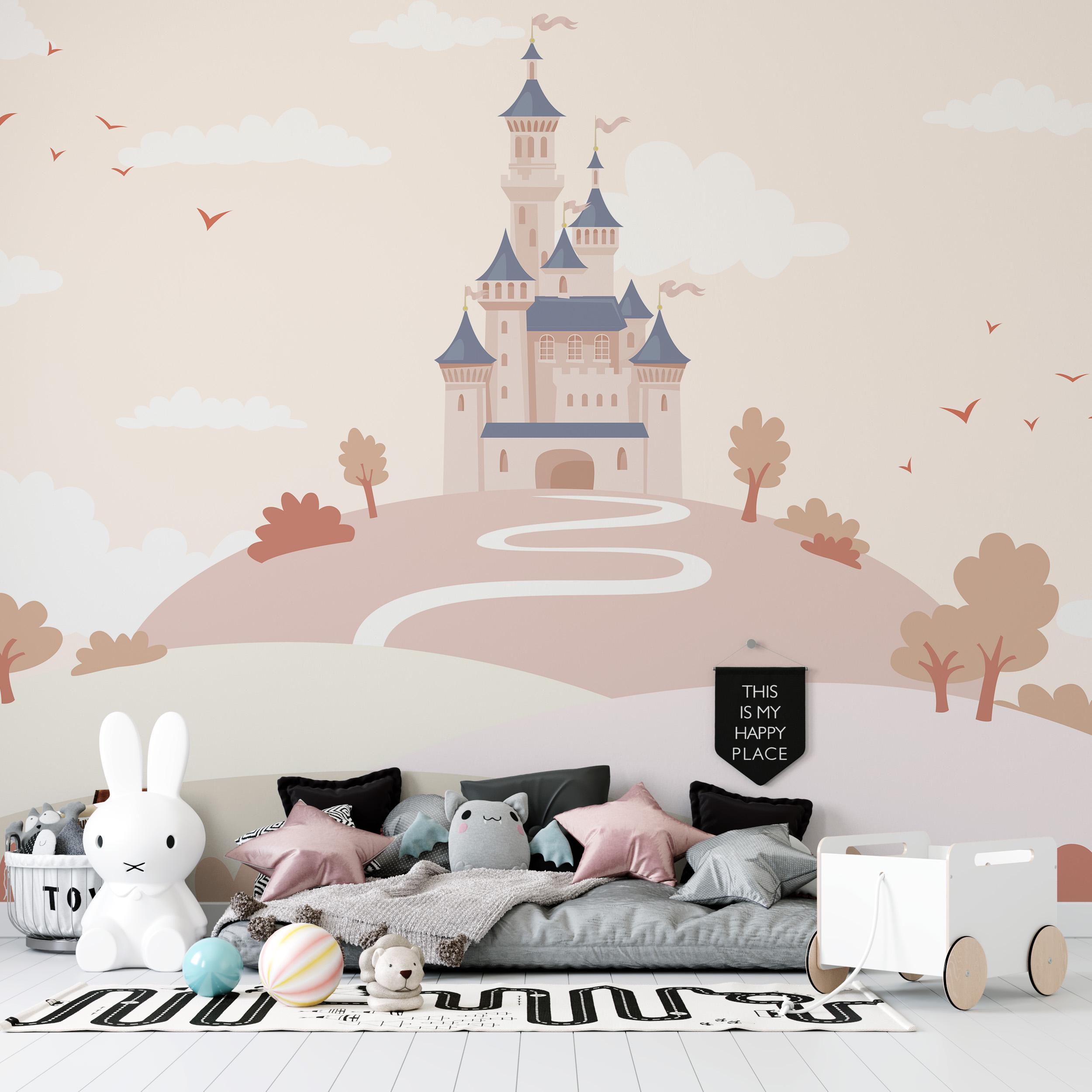 Princess Castle Wallpaper Mural: Kids Nursery Peel and Stick - Etsy