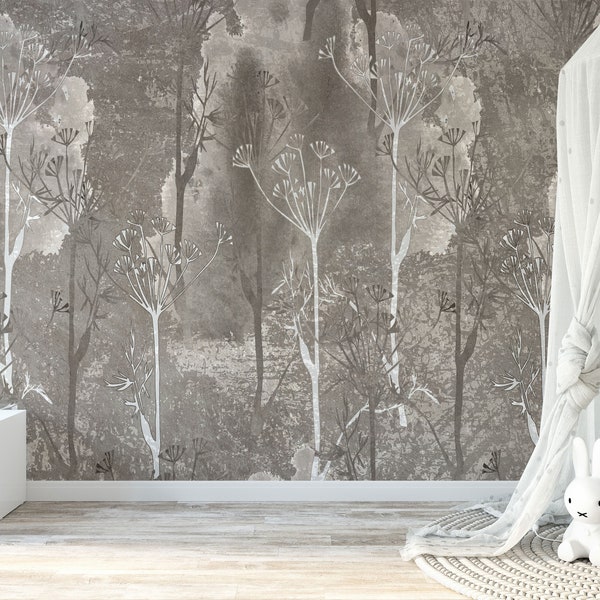 Sepia Tree Wallpaper - Etsy