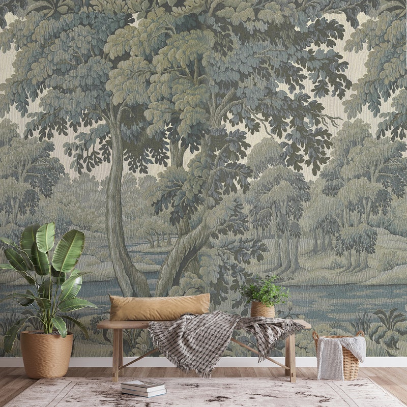 Sage Botanical Wallpaper - Etsy UK