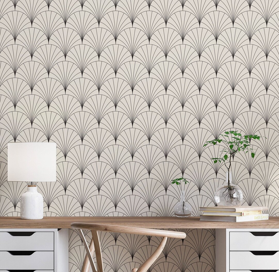 Art Deco Geometric Wallpaper: Removable Peel and Stick - Etsy