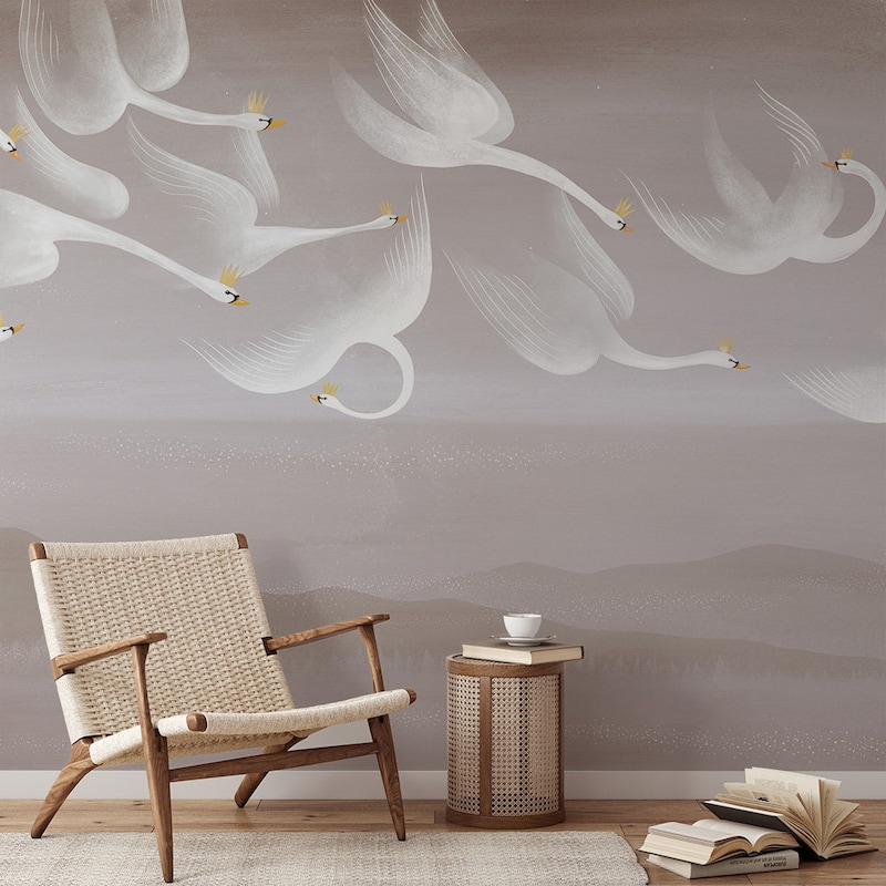 Aerial View of Flock of Swans Microsoft Bing Wallpaper - Etsy Canada