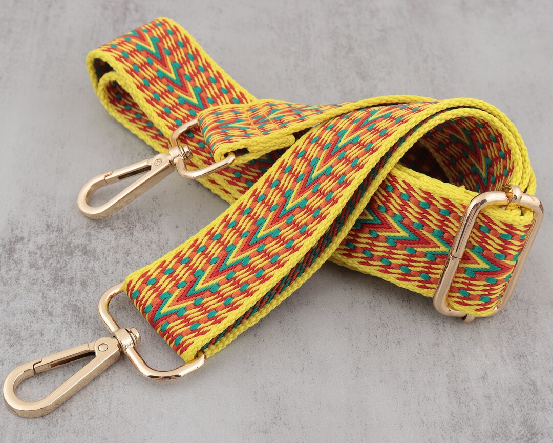 Adjustable Bag Strap 3.8CM Woven Canvas Purse Strap, Stripe Strap ...