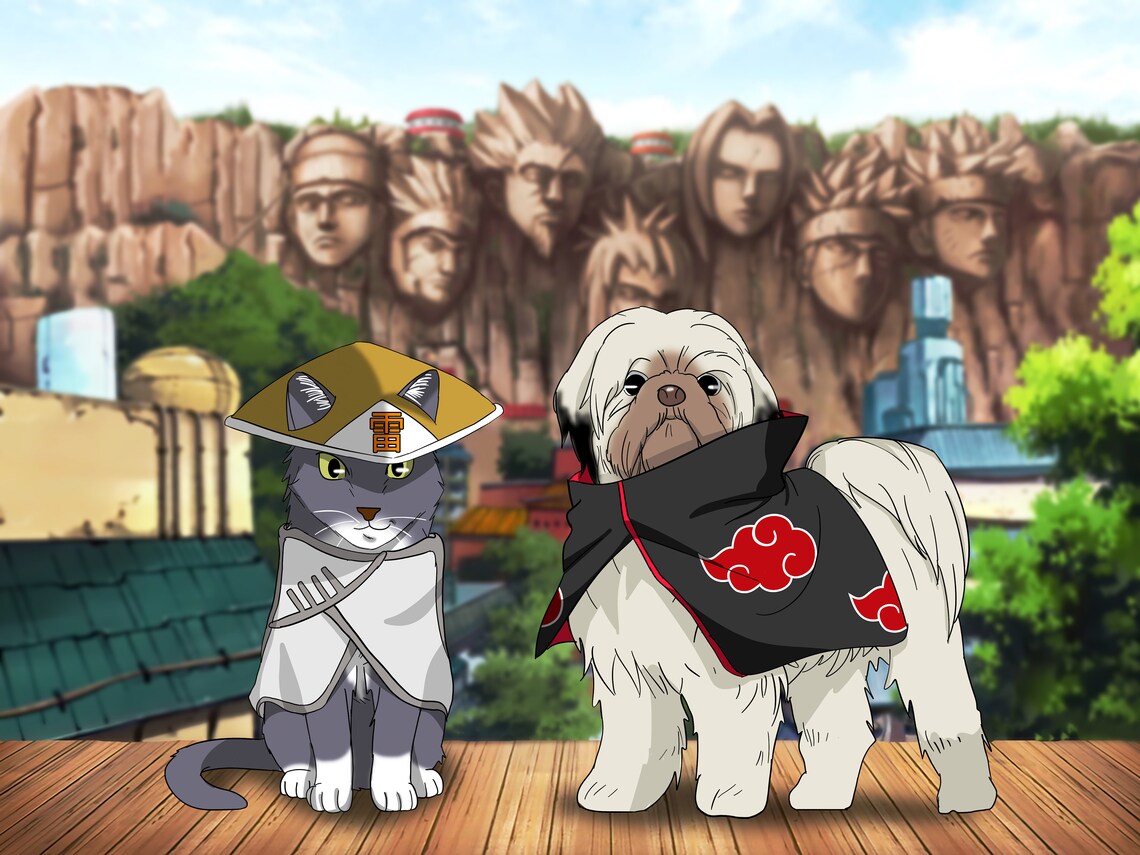 Custom Anime Pet Portrait Dog Anime Portrait Cat Anime - Etsy