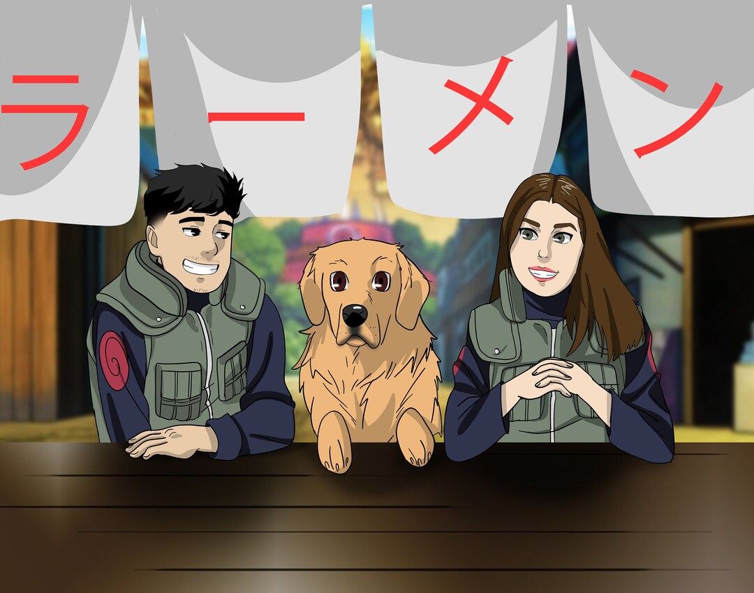 Custom Anime Portrait, Couple Anime Portrait, Family Anime Portrait ...