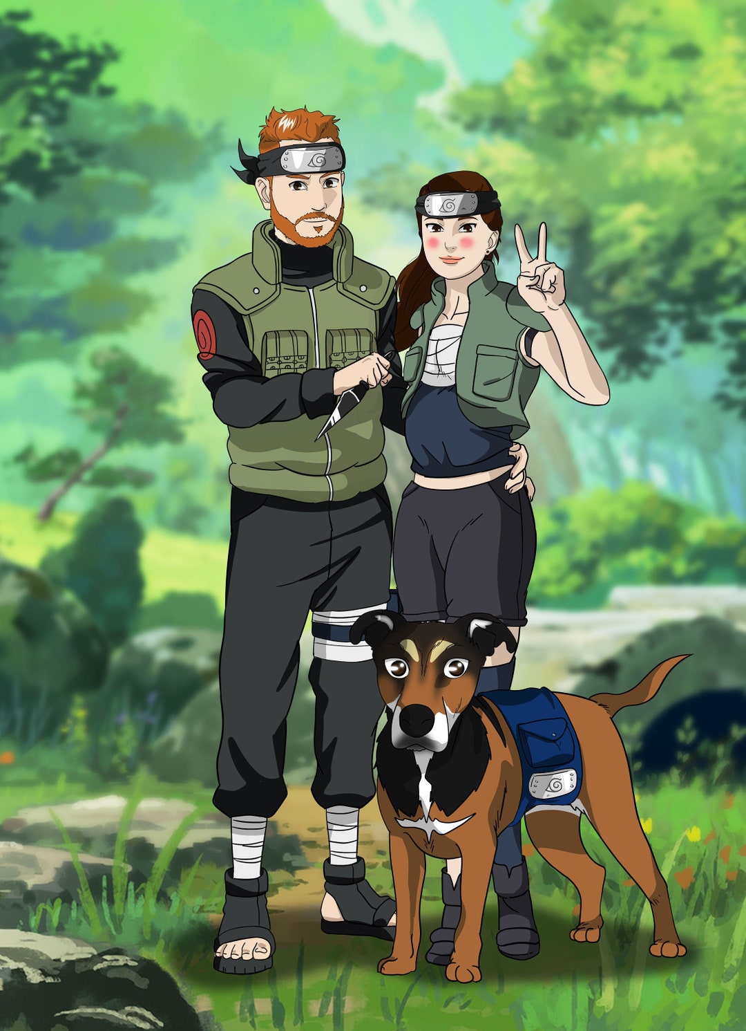 Custom Anime Portrait, Couple Anime Portrait, Family Anime Portrait ...
