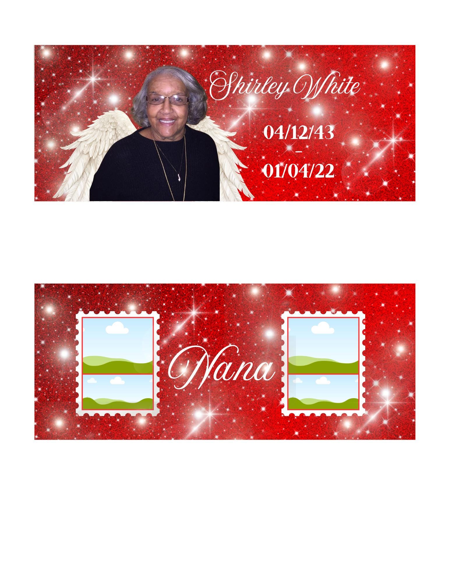 Memorial Bench Template Design 3, Red and White - Etsy