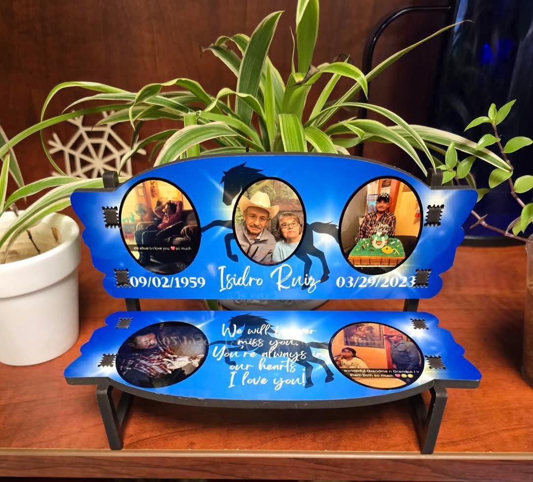 Memorial Bench Template Design 1, Blue and Black - Etsy