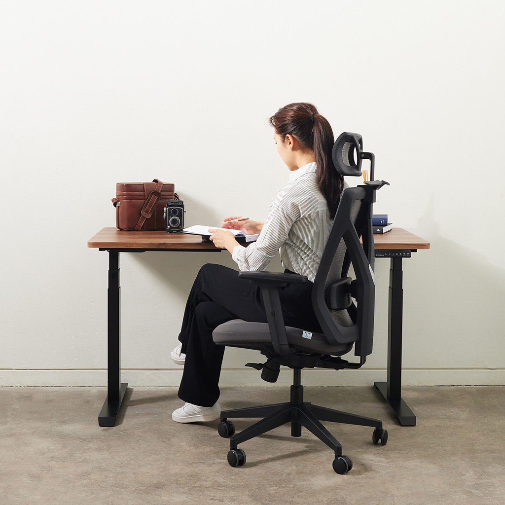 Grey Ergonomic Office Chair Pro With Adjustability for Home Office Desk ...