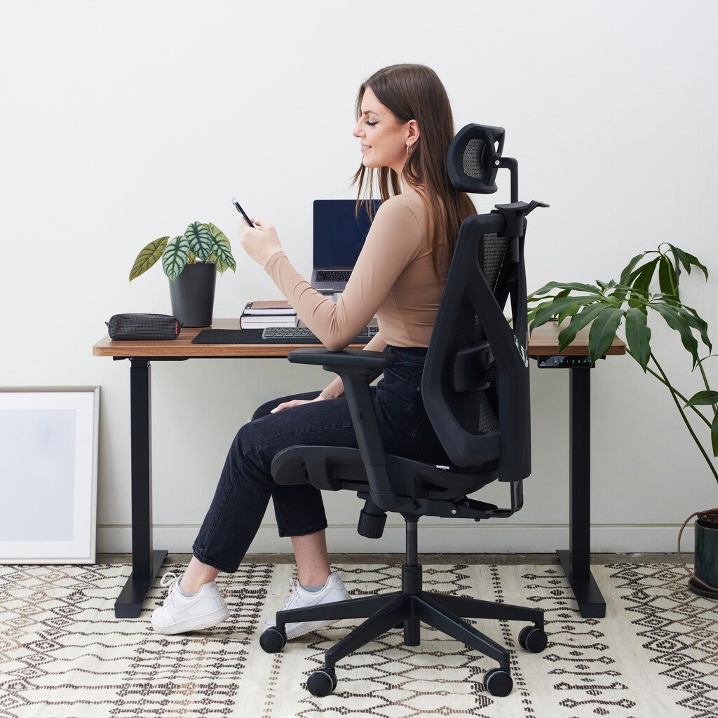 Black Ergonomic Office Chair Pro With Adjustability for Home Office ...