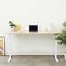 Large Birch Light Wood Desk With White Frame - Etsy