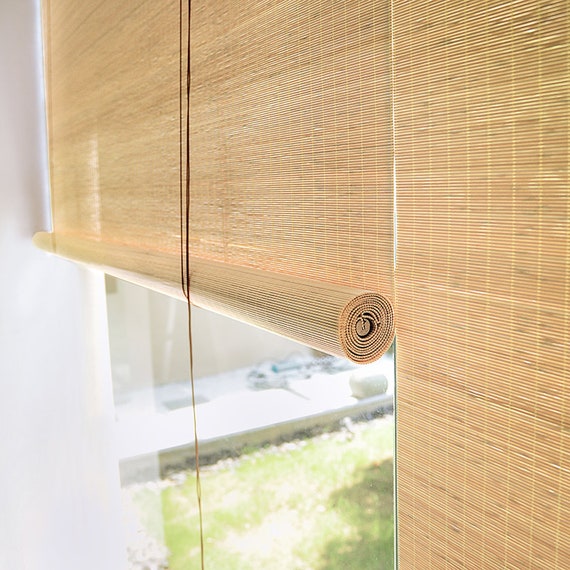 Natural Bamboo Curtain Rolling Curtain Curtain Door - Etsy
