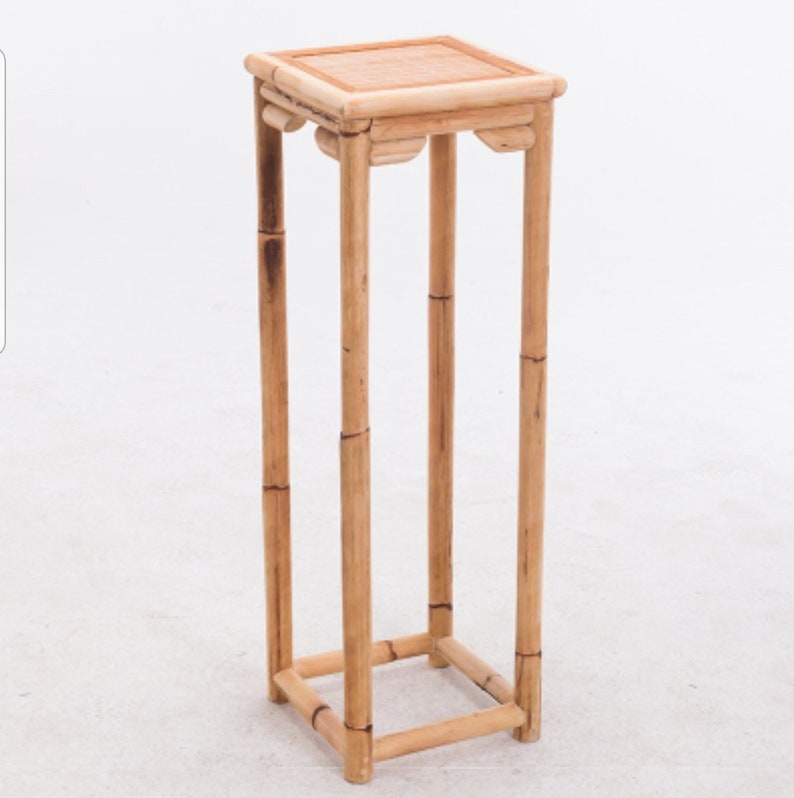 Japanese Style Flower Stand Bamboo and Rattan Handmade - Etsy