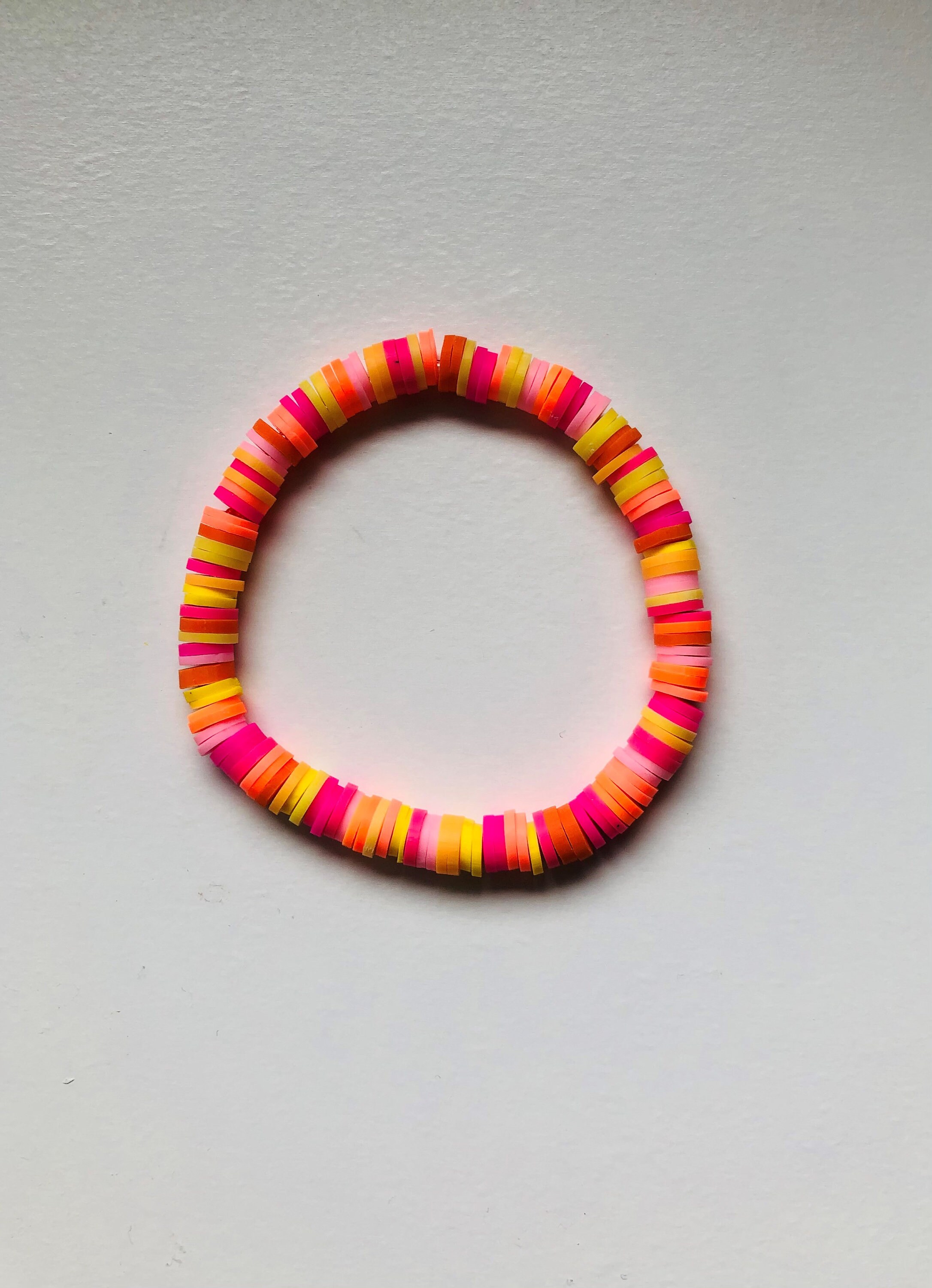 Sunset Pattern Heishi Bracelet - Etsy