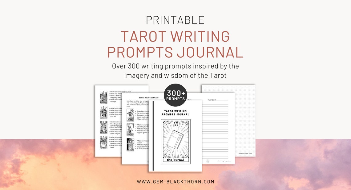 Tarot Writing Prompts Printable Journal - Etsy