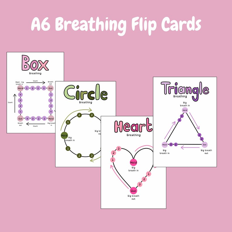 A6 Breathing Flip Cards - Etsy
