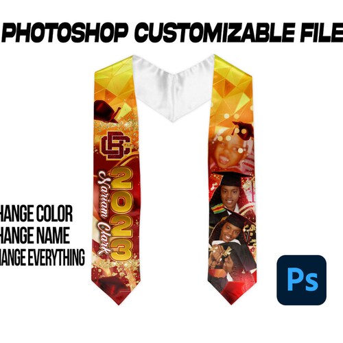 Stole Template Stole Graduation Custom 70 Graduation - Etsy