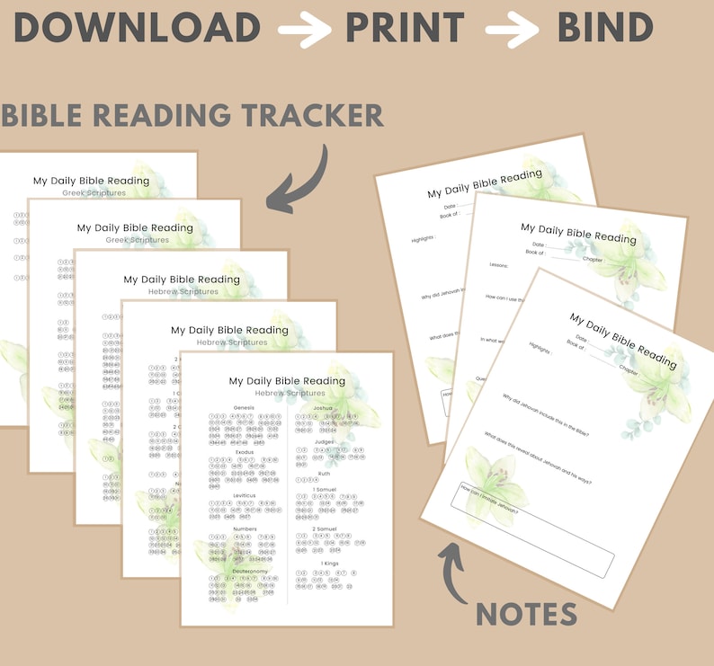 JW Bible Reading Printable Journal | JW Personal Study Guide | US ...