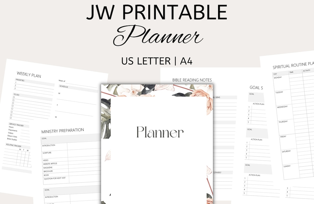JW Printable Ultimate Planner | Field Service | Ministry Organizer ...