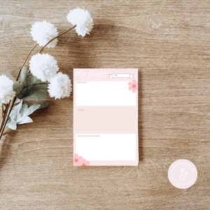 Floral Prayer Notepad 4x6 | Prayer Organizer for Family and Self ...