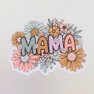 Mama Floral Vinyl Sticker, Stanley Cup Decal - Etsy
