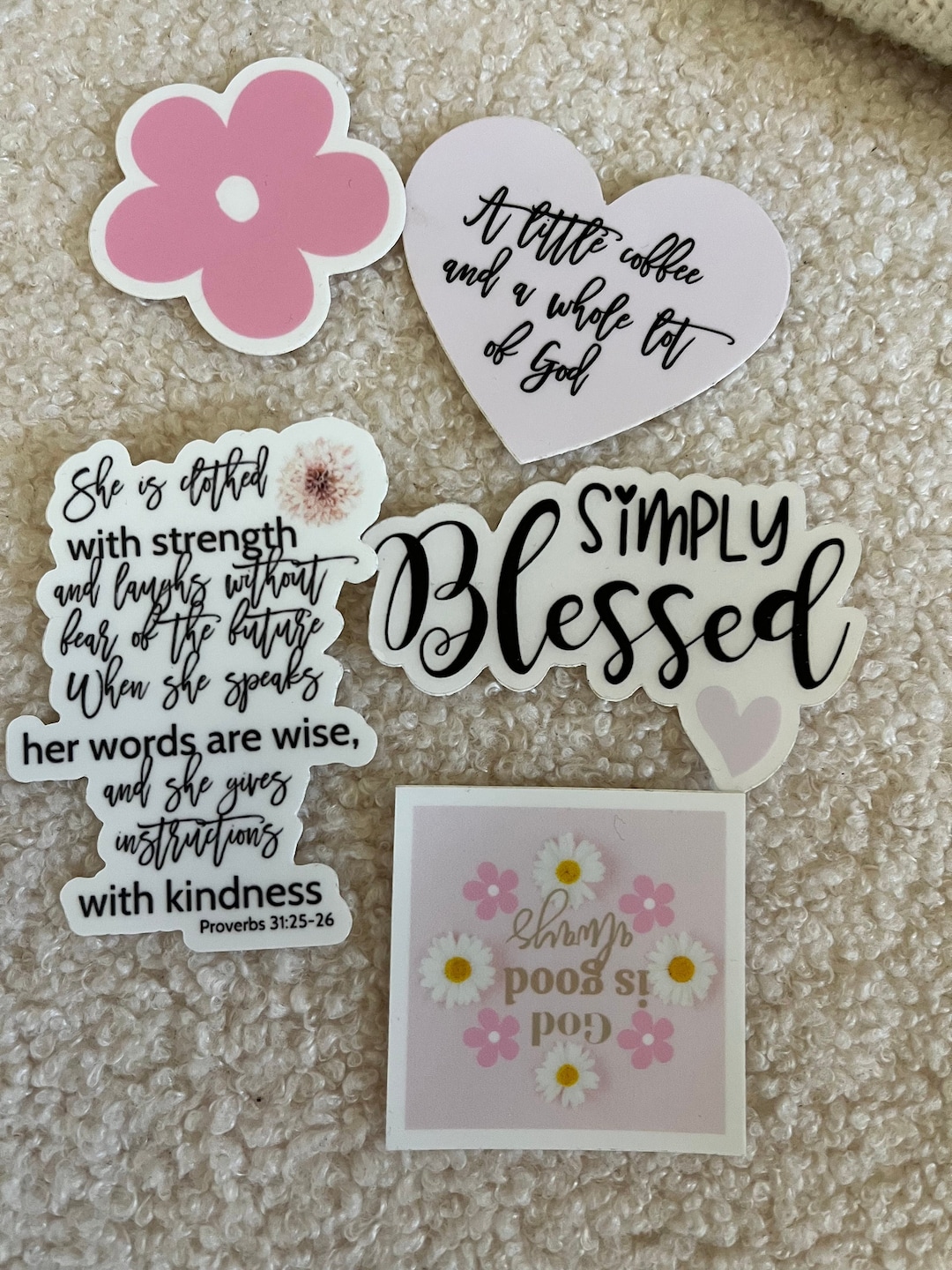 Pack of Faith Flower Decal Bible Verse Decals Hydro-flask - Etsy