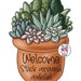 TEMPLATE: Cactus Succulent Door Hanger Template Welcome Stick Around ...