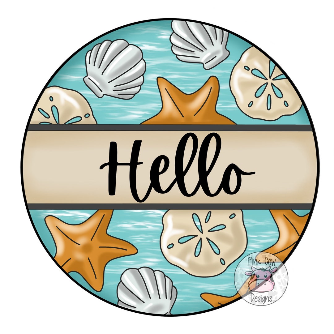 TEMPLATE: Summer Hello-ocean-starfish Seashell Sand Dollar-sea Life ...