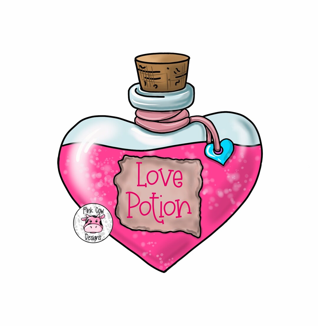 TEMPLATE: Valentines-love Potion-potion Bottle-door Hanger Template ...