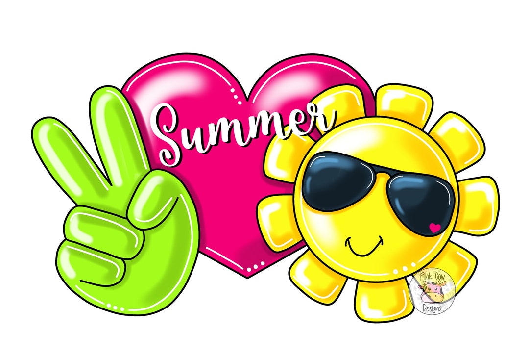 TEMPLATE: Peace Love Summer Sun Door Hanger Template-digital Download ...