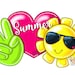 TEMPLATE: Peace Love Summer Sun Door Hanger Template-digital Download ...