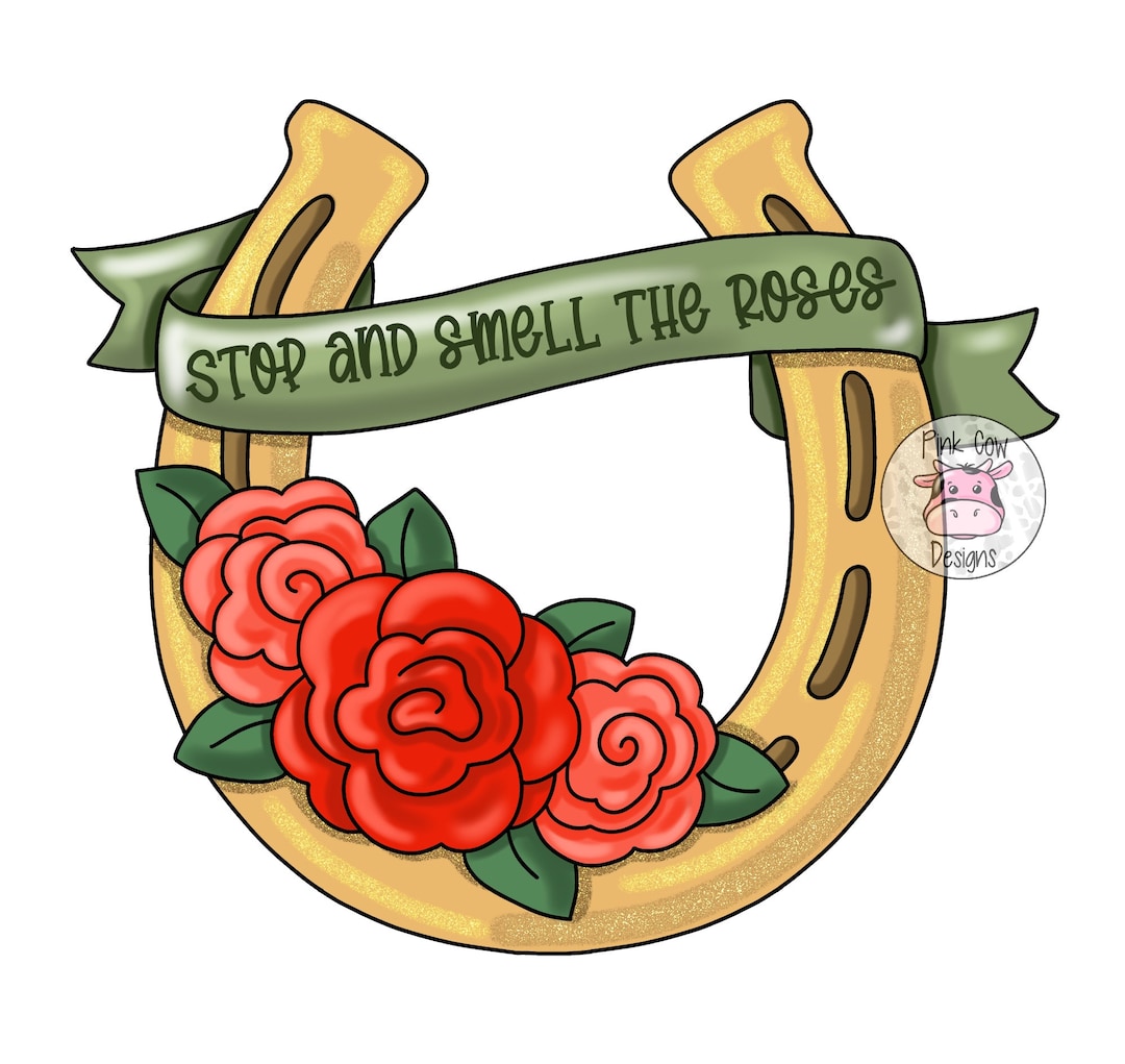 TEMPLATE: Kentucky Derby-horseshoe With Roses-stop and Smell the Roses ...